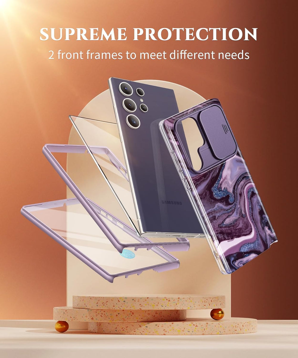 Samsung S24 Ultra Case Built-in Screen Protector 2 Front Frame