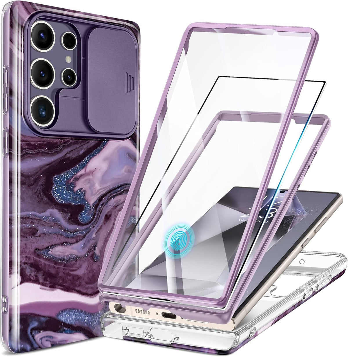 Samsung S24 Ultra Case Built-in Screen Protector 2 Front Frame